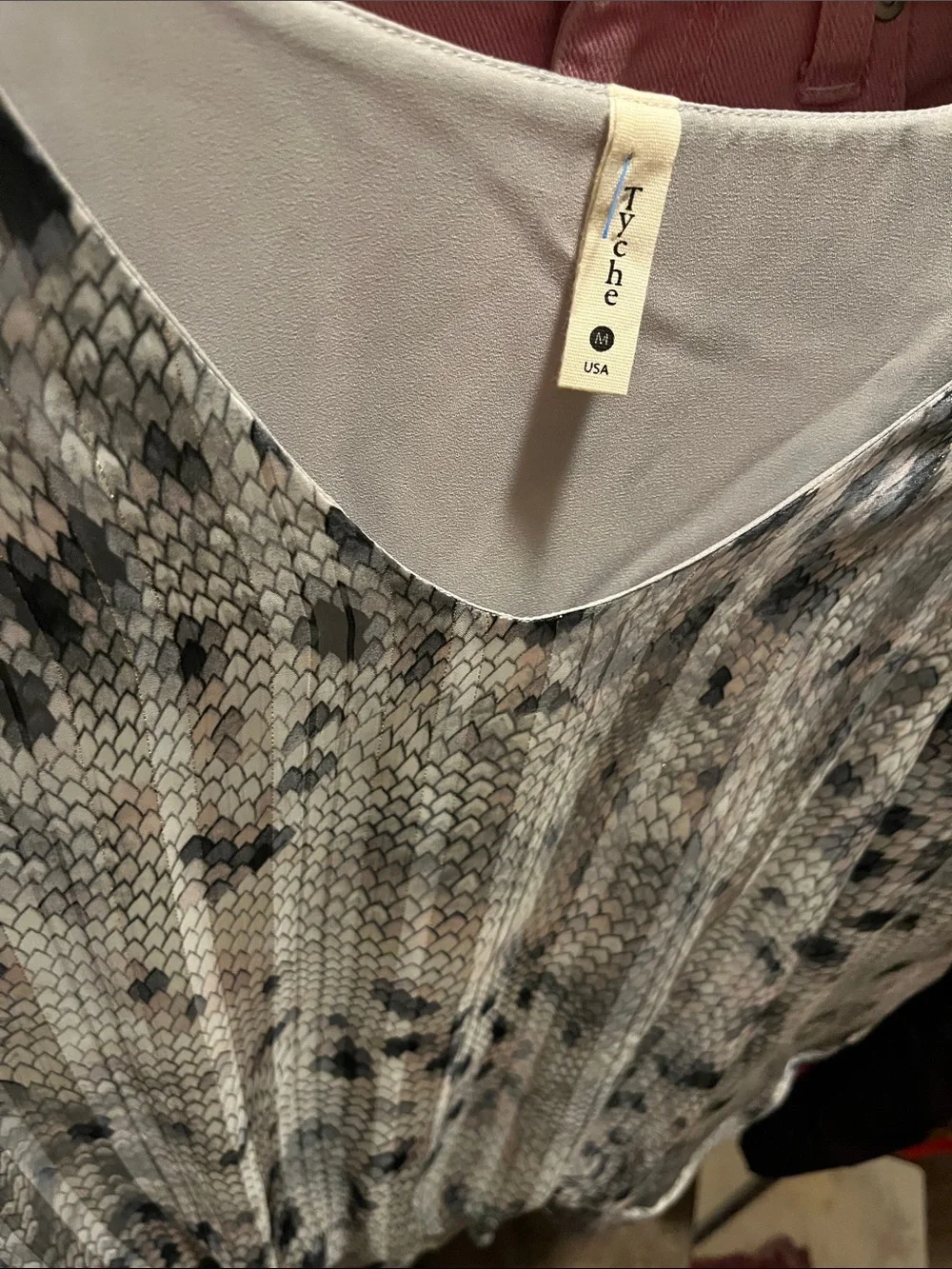 Tyche | Tops | Tyche Light Blue Printed Sheer Poncho Blouse | Poshmark